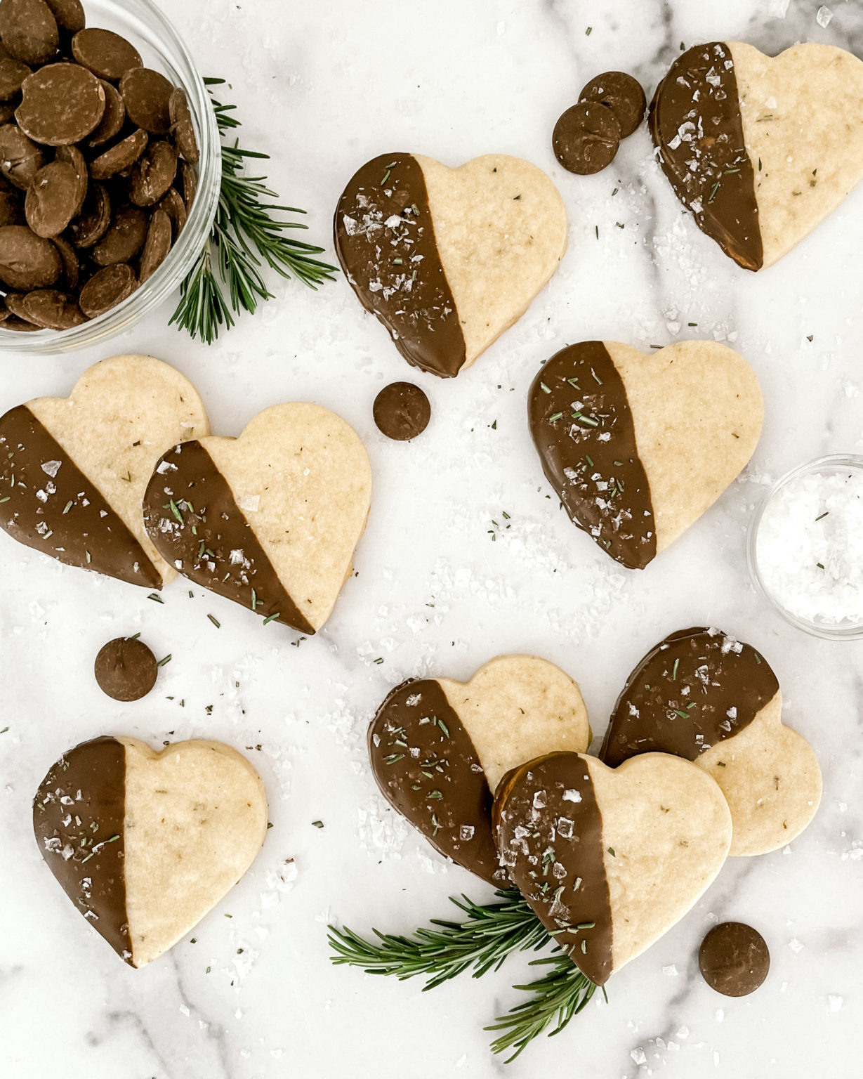 Rosemary + Dark Chocolate Shortbread Cookies with Sea Salt - Jaclyn ...