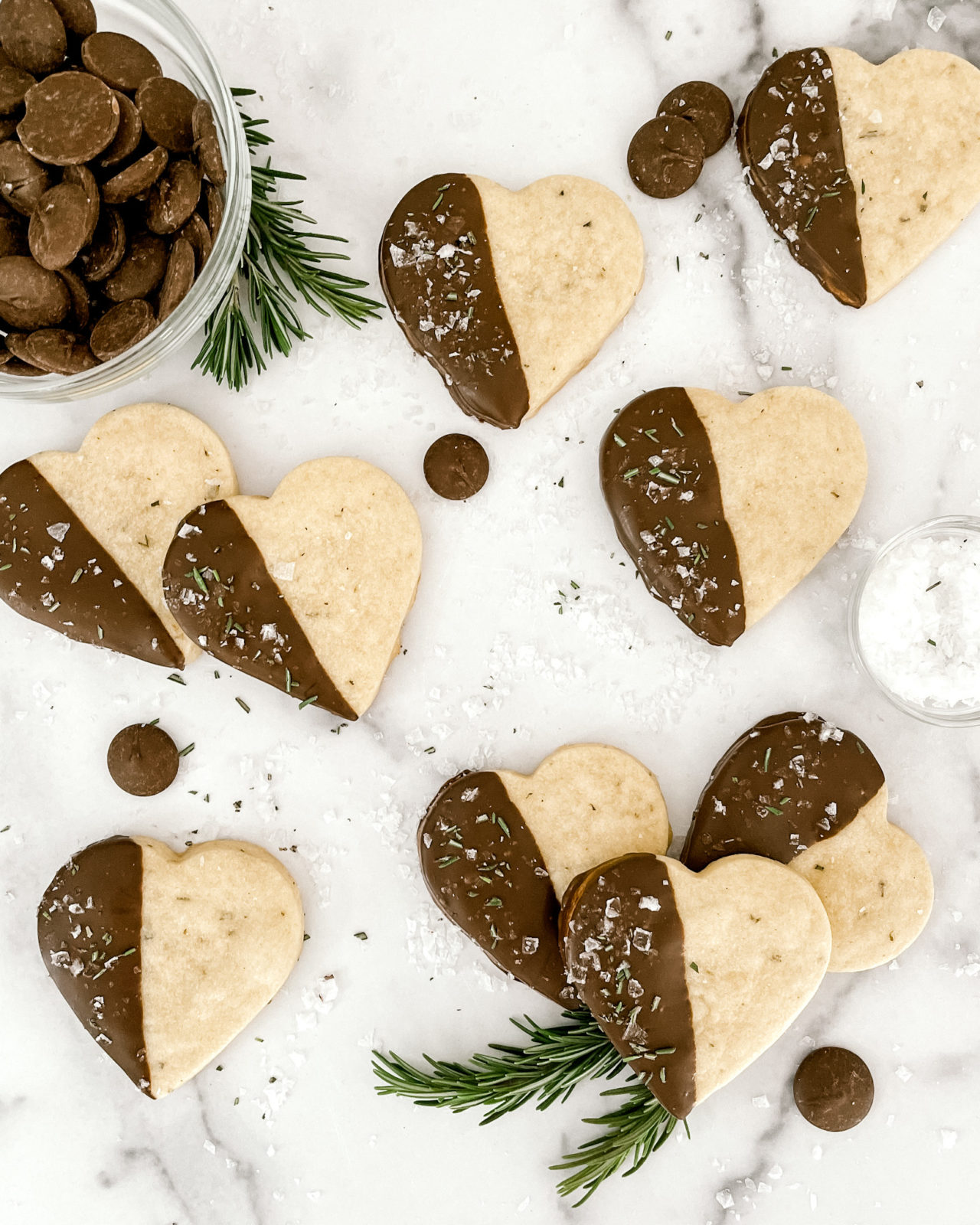 Rosemary + Dark Chocolate Shortbread Cookies with Sea Salt - Jaclyn ...