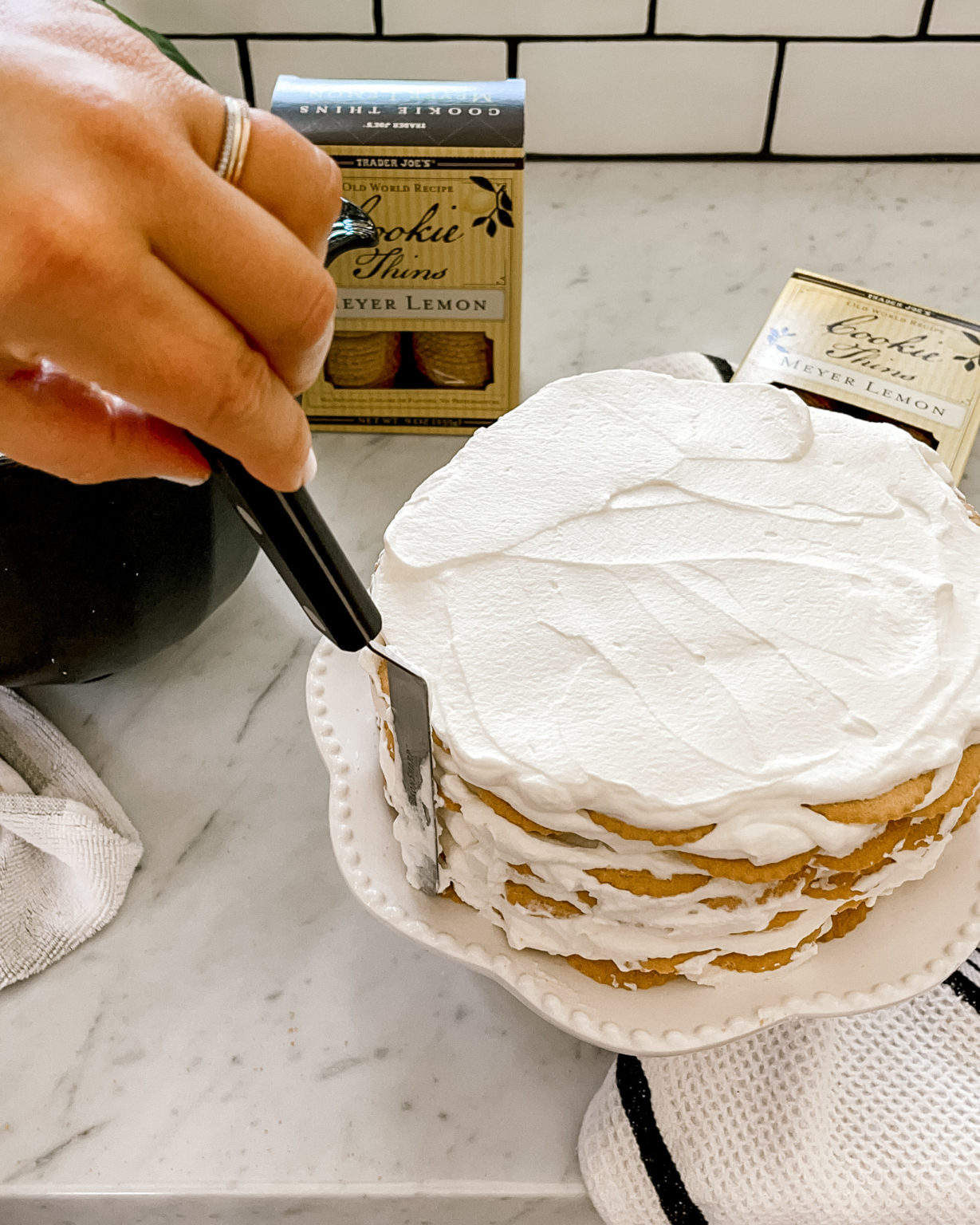 No Bake Lemon Wafer Cake - Jaclyn James Company