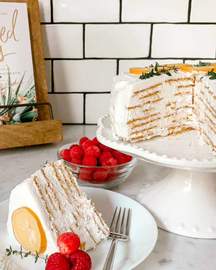 No Bake Lemon Wafer Cake - Jaclyn James Company